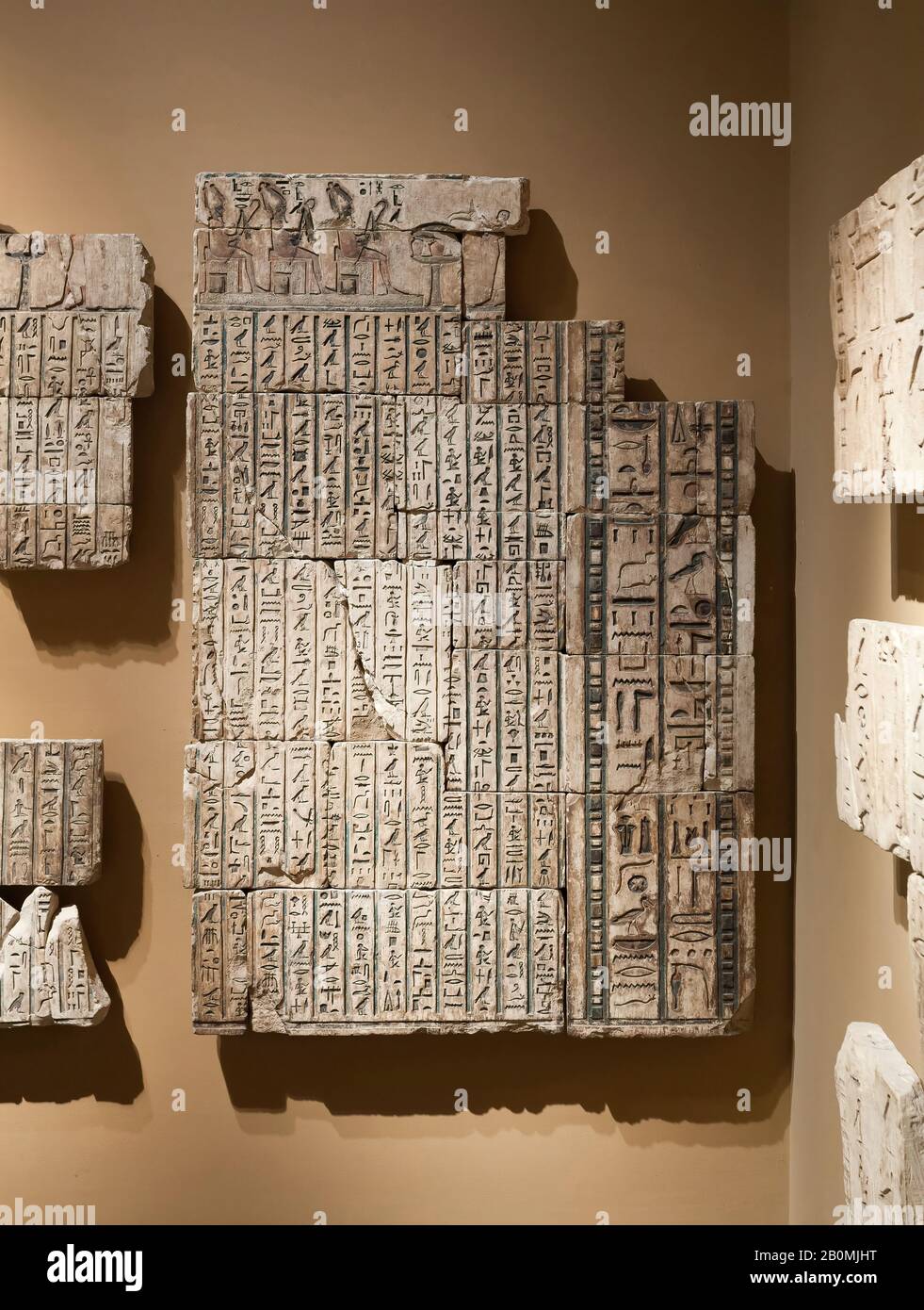 Relief from the tomb of Bakenrenef, wall from small room with texts and ...