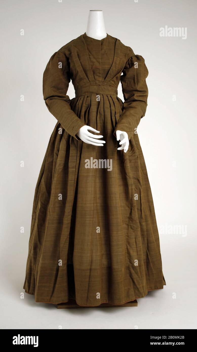 Dress, American, 1830s, American, wool Stock Photo - Alamy