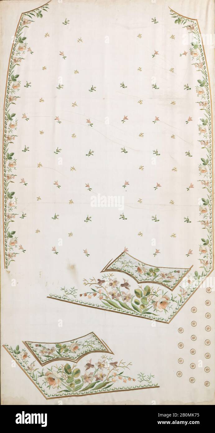 Habit à la disposition, French, 1760–75, French, silk, paper Stock ...