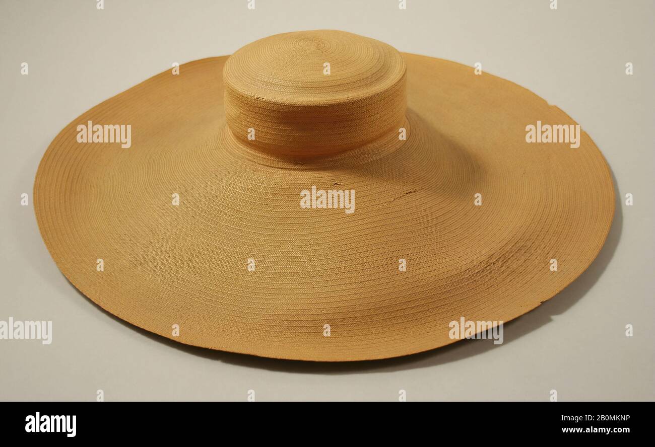 Hat, American, 1850–70, American, straw Stock Photo - Alamy