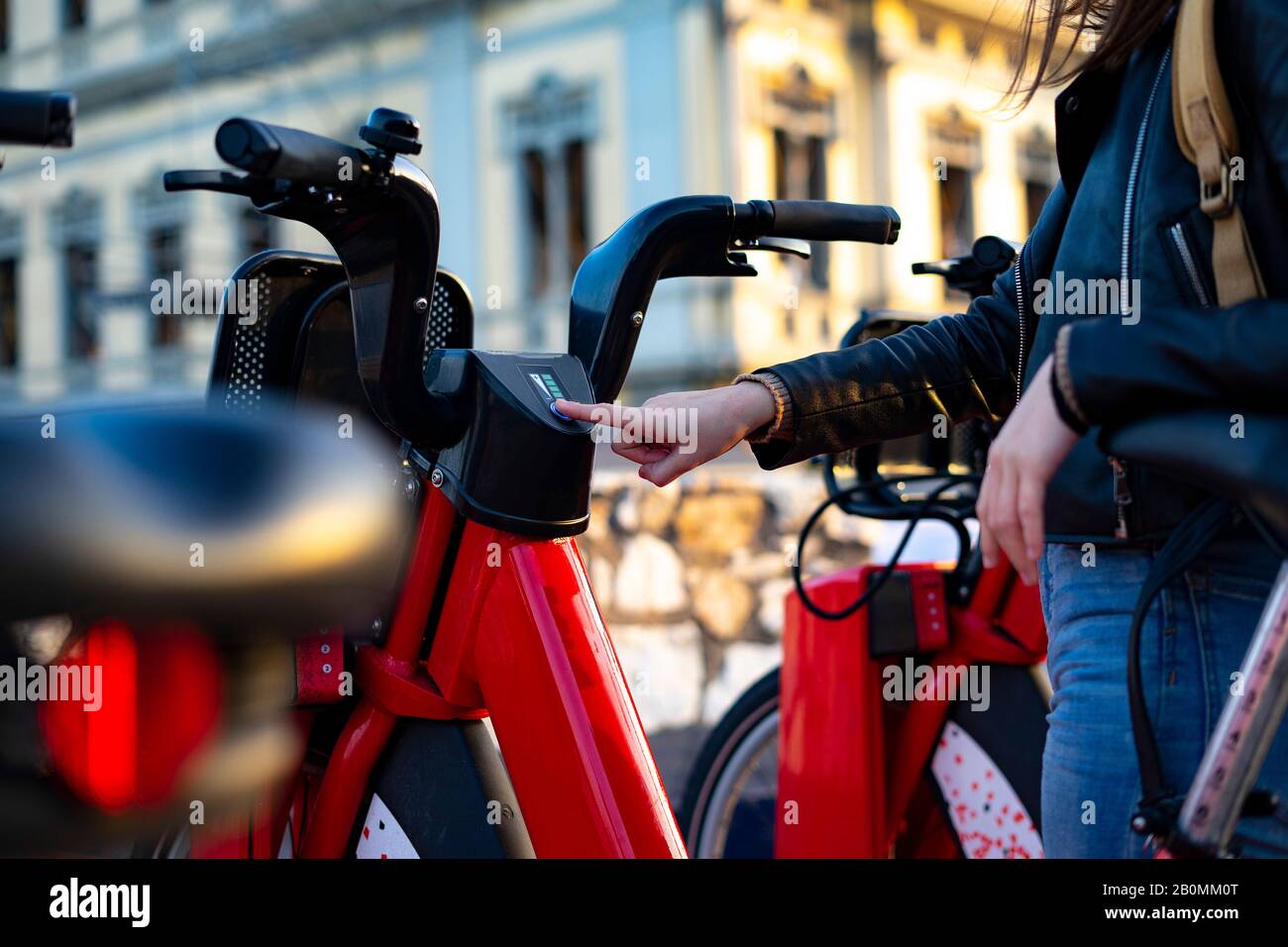 Red electric bike hi-res stock photography and images - Alamy