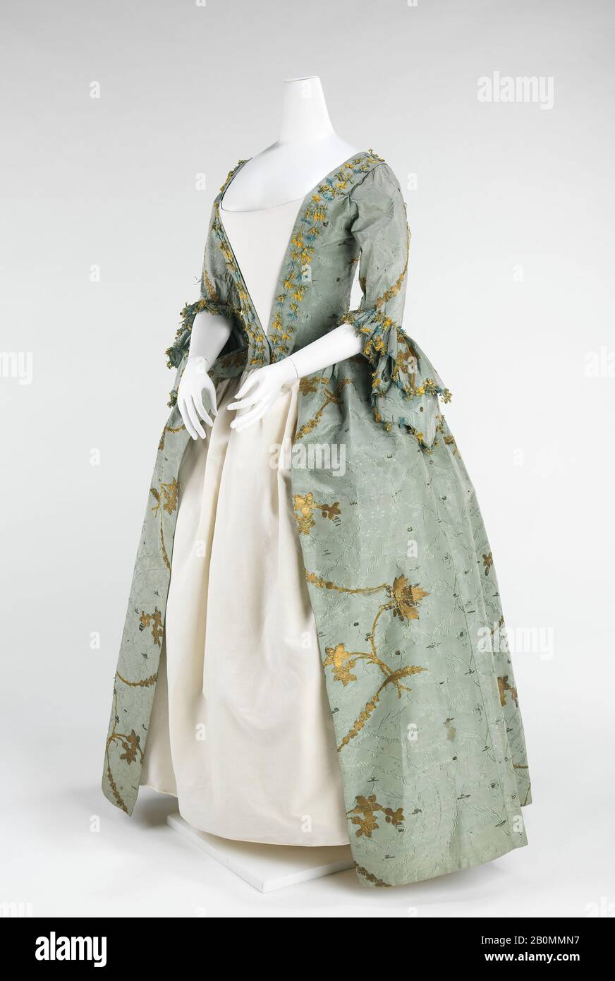 Robe à l'Anglaise, British, 1770–75, British, silk, metal Stock Photo ...