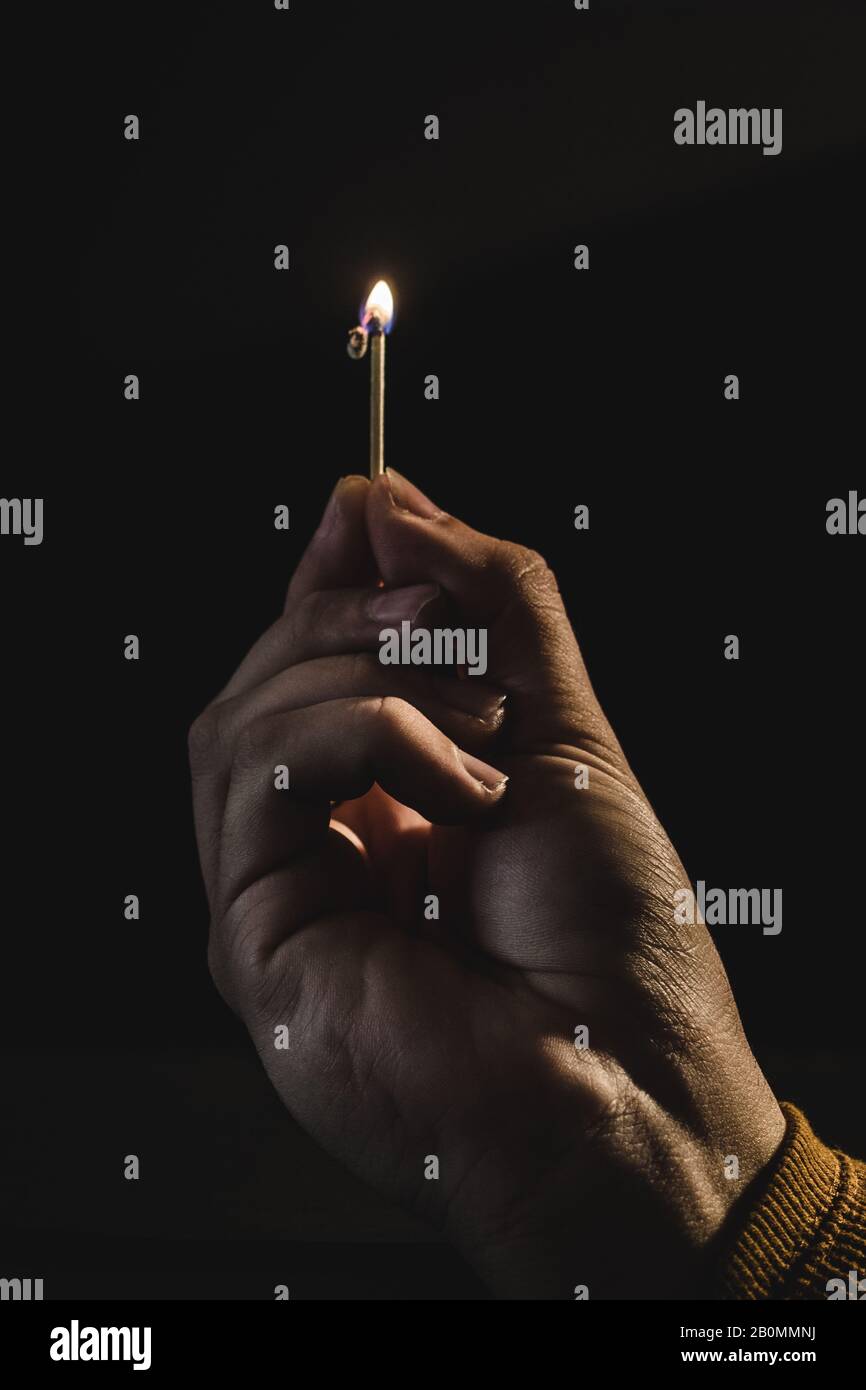 Lighting cigarette match hi-res stock photography and images - Alamy