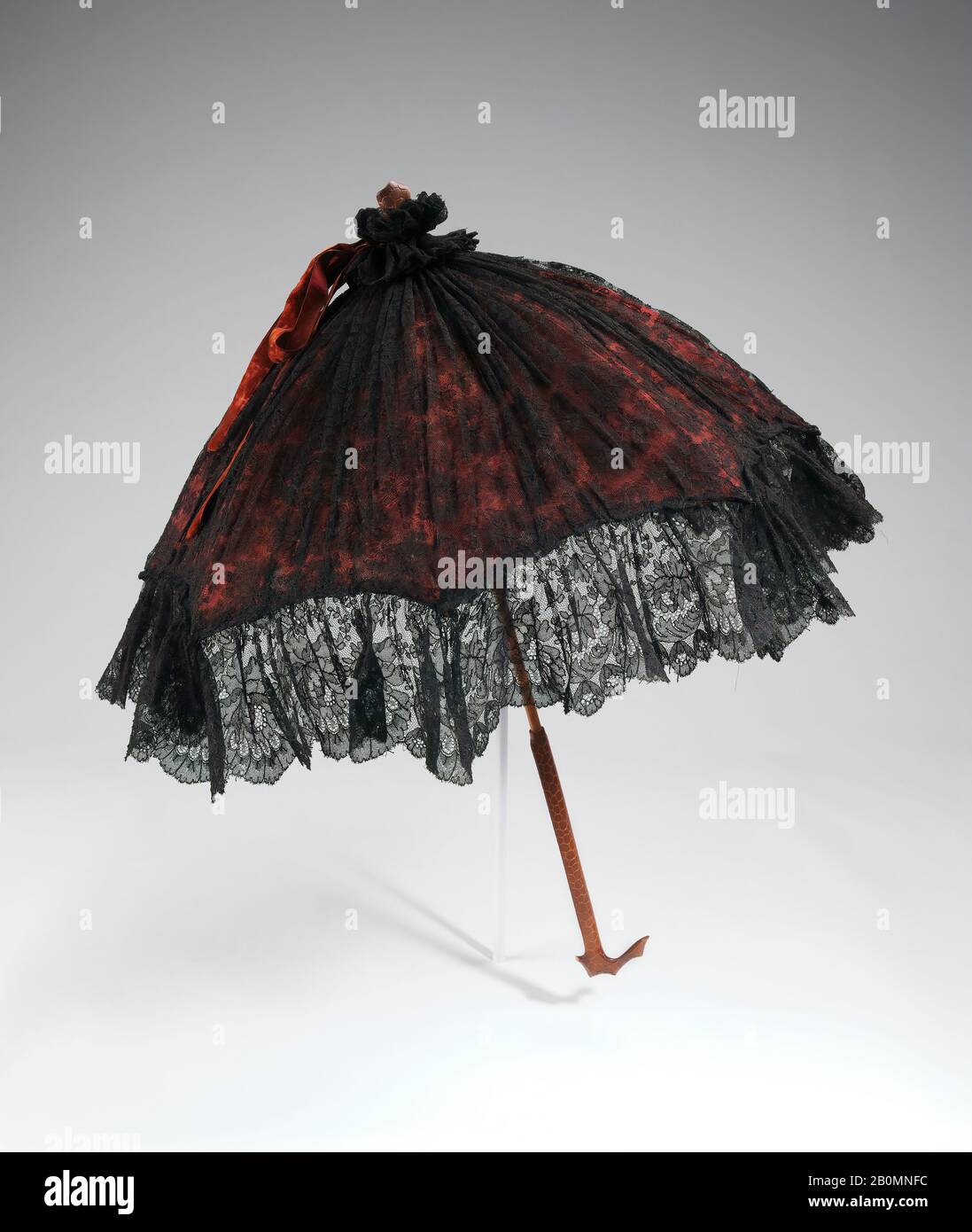 Parasol, probably British, 1885, probably British, silk, wood, metal ...