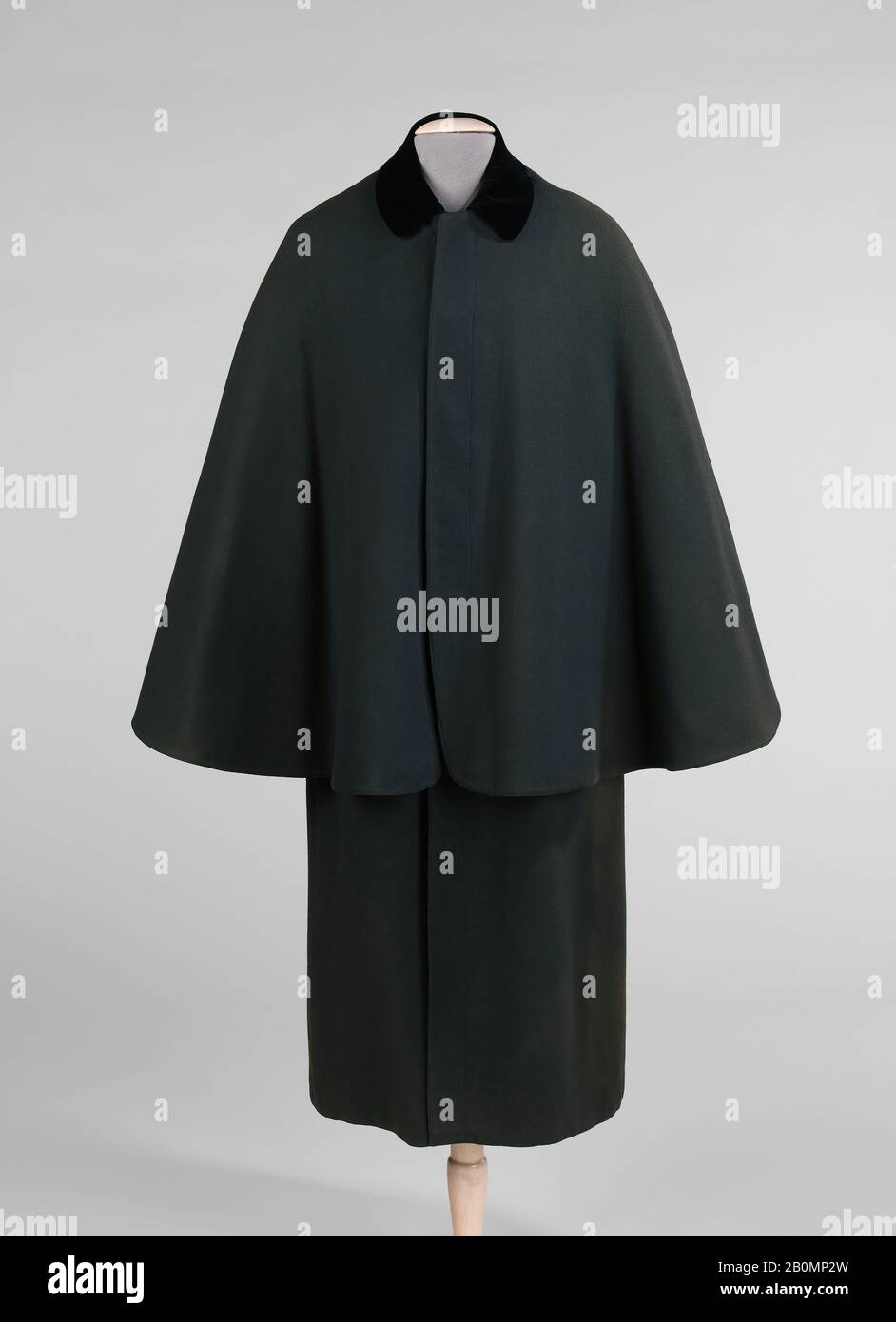 Evening cloak, Unknown, ca. 1890, Unknown, wool, silk Stock Photo - Alamy