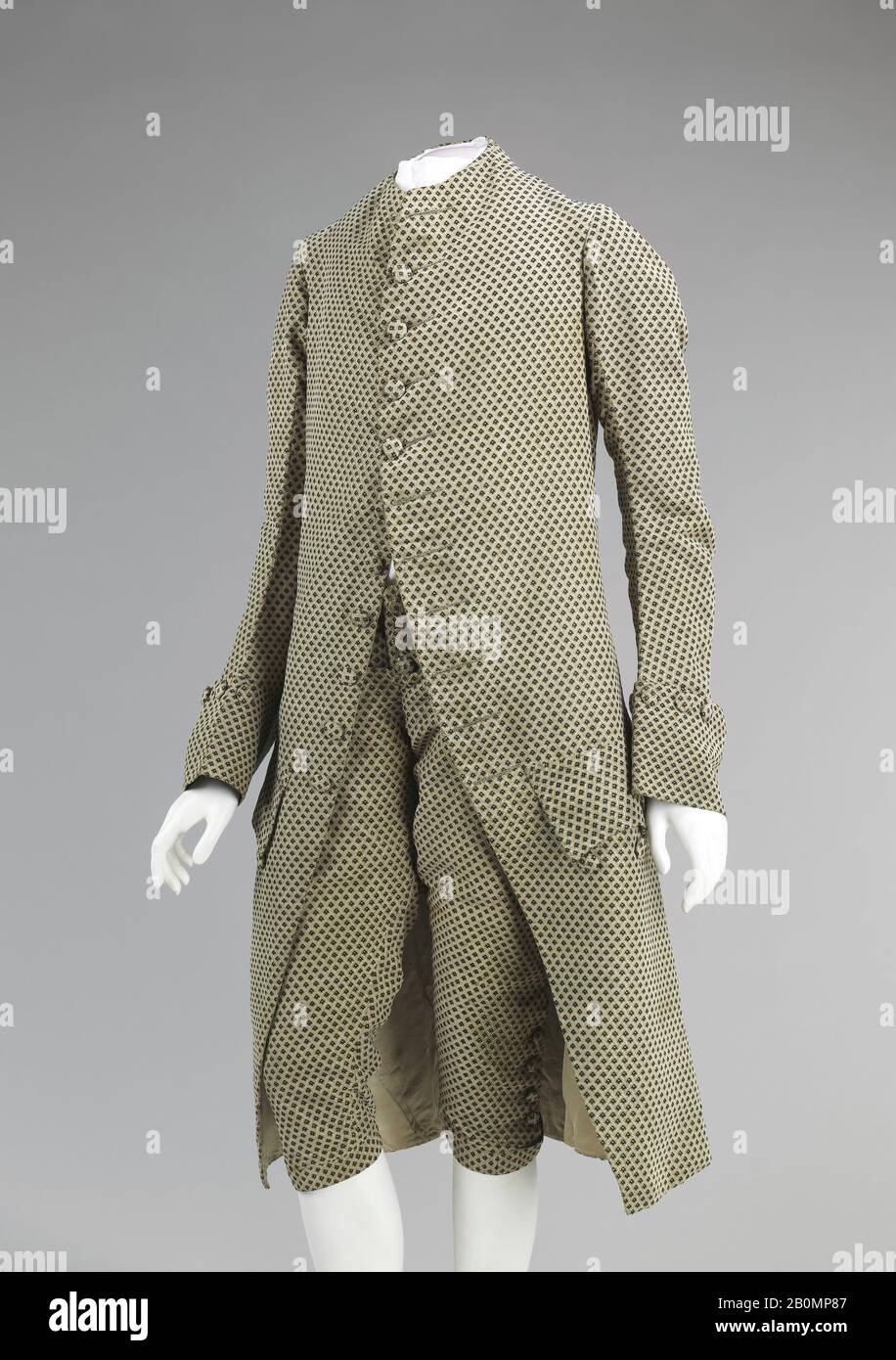 Suit, British, ca. 1760, British, silk Stock Photo - Alamy