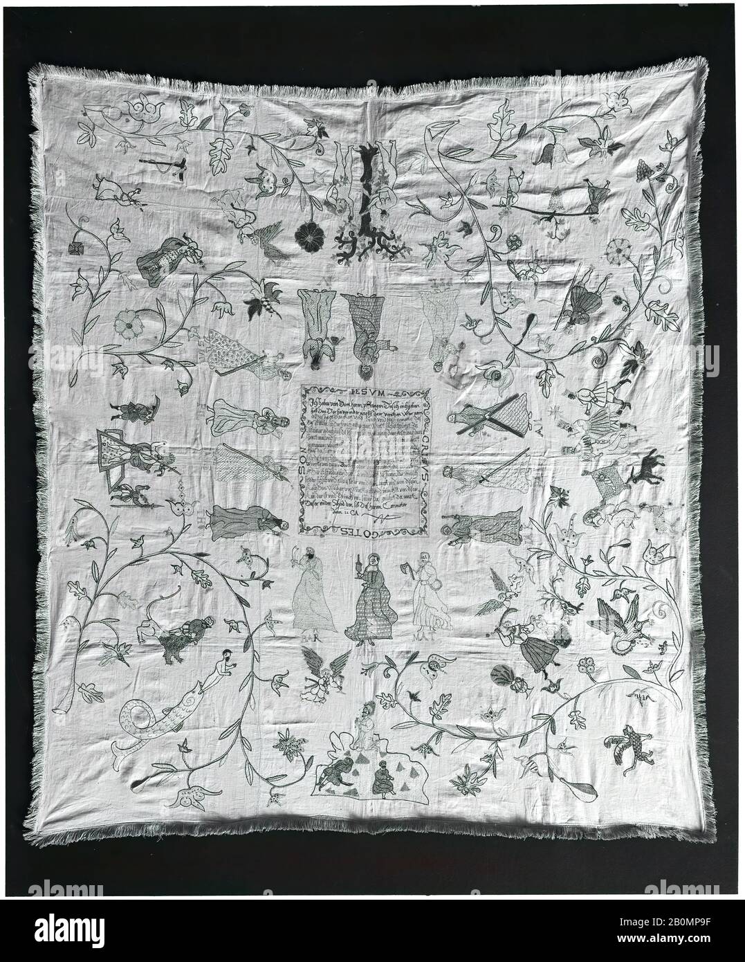 Embroidered linen cover Cut Out Stock Images & Pictures - Alamy