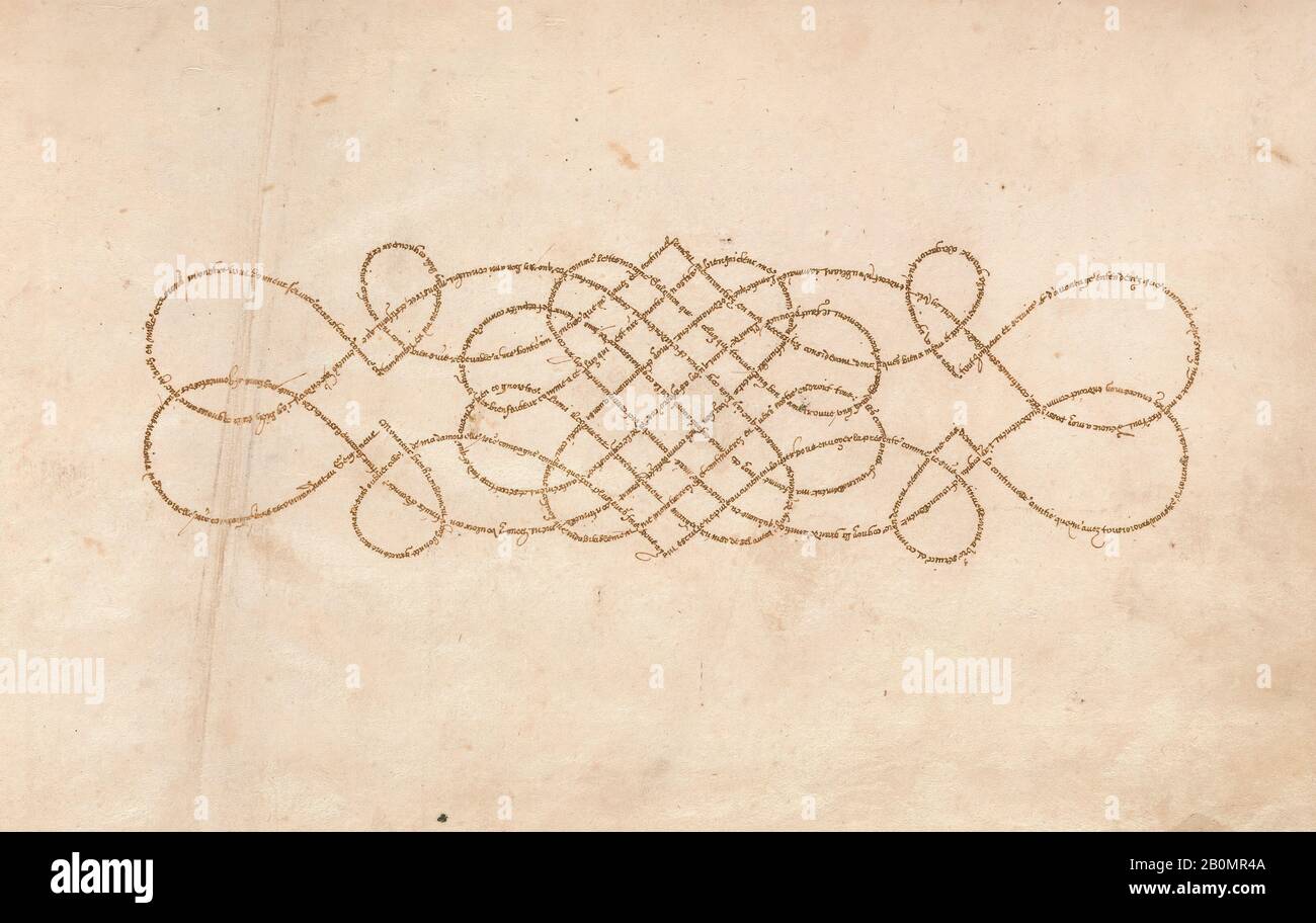 Anonymous, Micrographic Design in the Shape of a Knot, Anonymous French ...