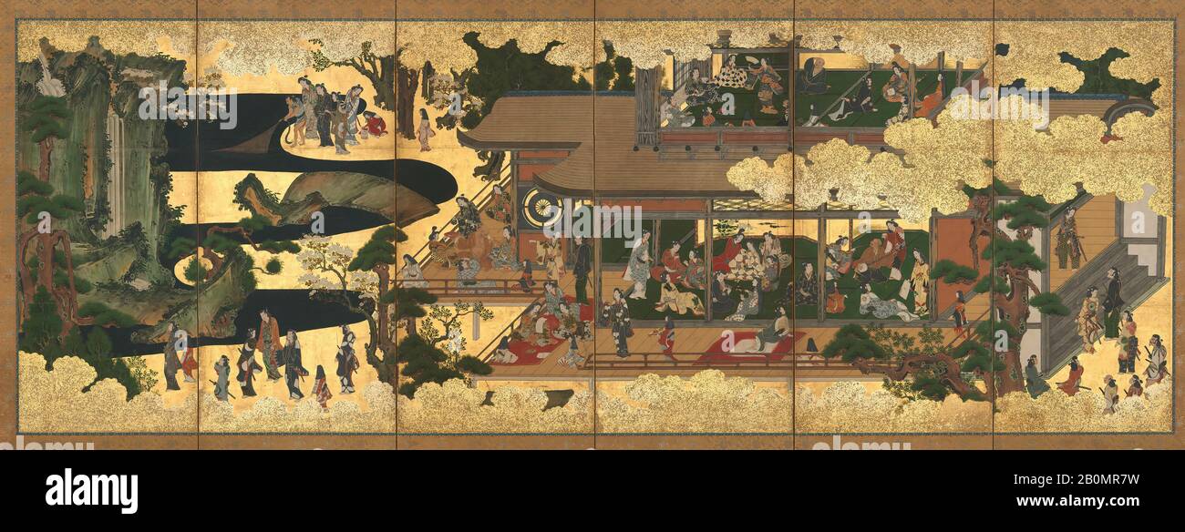 Amusements in a Mansion, Japan, Edo period (1615–1868), Date mid-17th ...