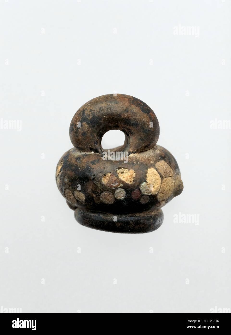 Glass pendant in the form of a miniature jar, Roman, Late Imperial ...