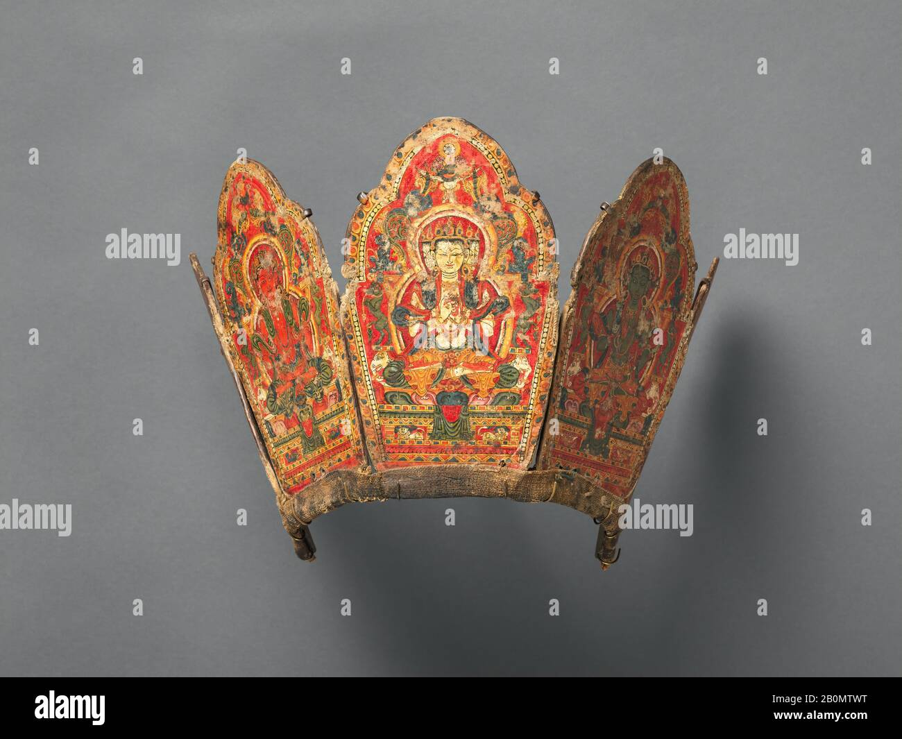 Ritual Crown with the Five Transcendent Buddhas, Tibet, late 14th–early ...