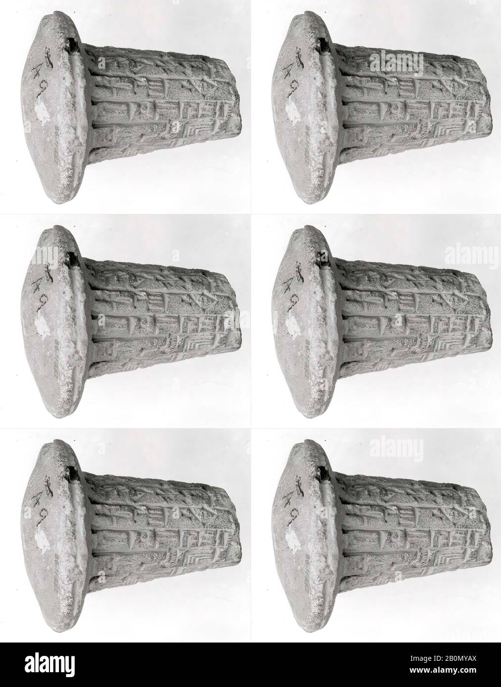 Votive cone with cuneiform inscription of Gudea, Neo-Sumerian, Neo ...