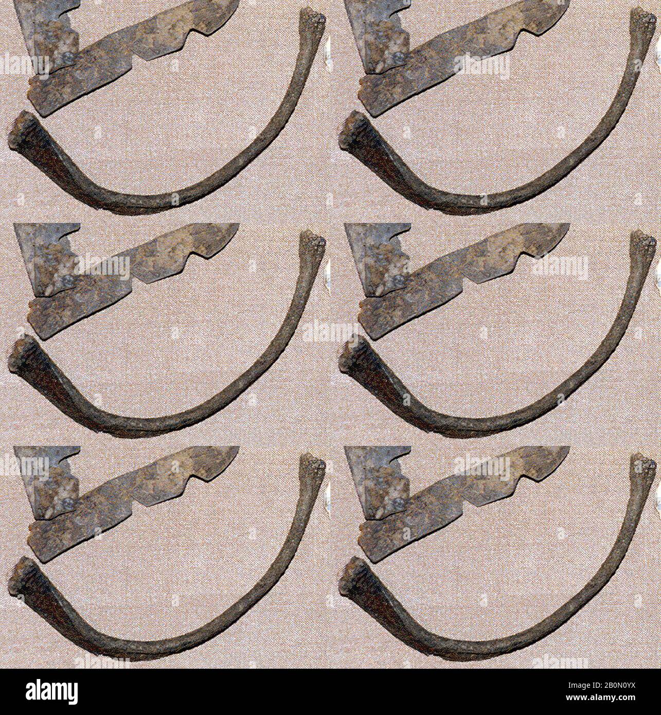 Curved piece of leather, Alanic, Six Dynasties Period, Date ca. 7th–9th ...