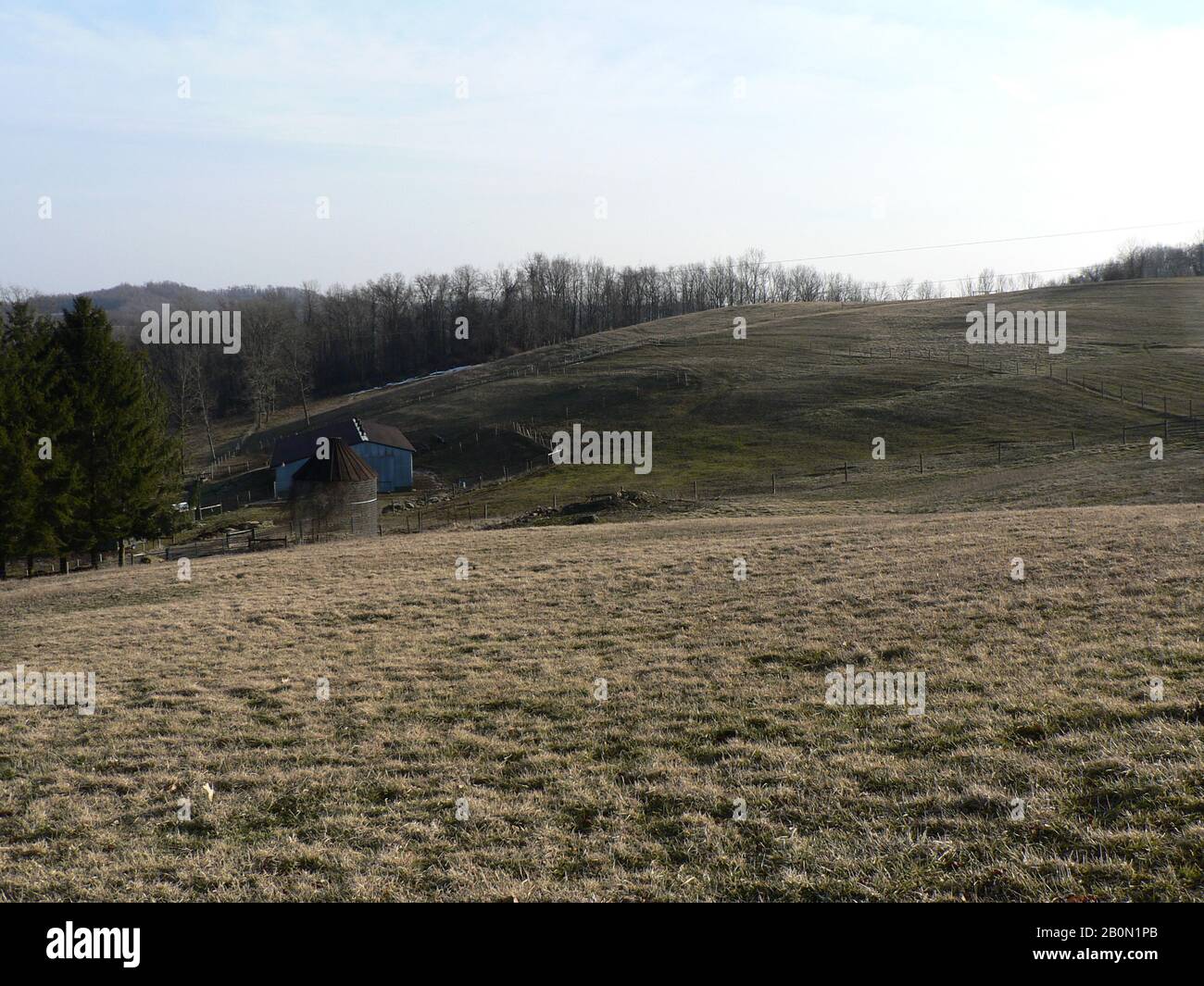 Barren Agricultural Land in Late Winter, Ohio Stock Photo - Alamy