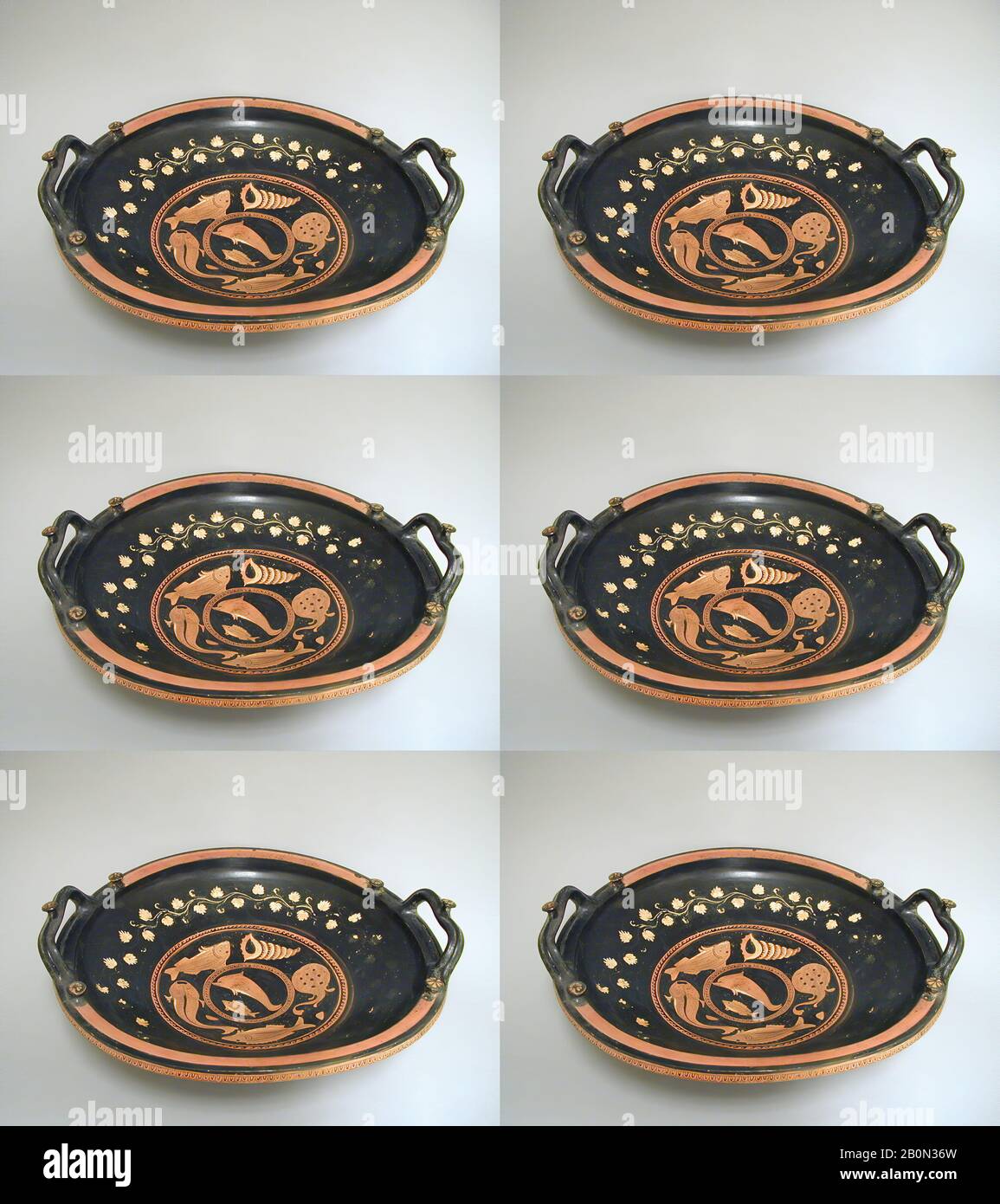 Attributed to the Phrixos Group, Terracotta lekanis (dish), Greek ...