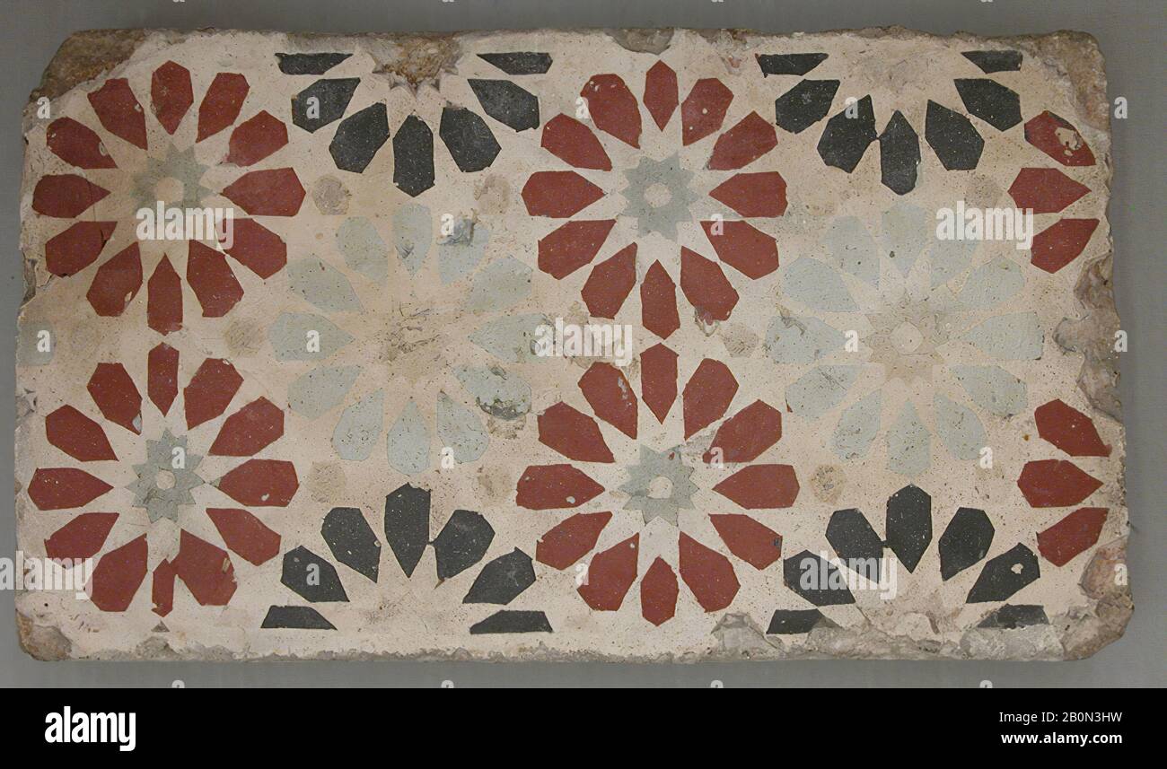 Tile, 12th–14th century, Attributed to Egypt, Earthenware; glazed ...