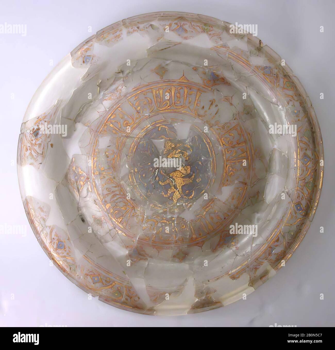 Dish, 13th century, Made in Iran, Glass; enameled, Diam. 15 in., Glass ...
