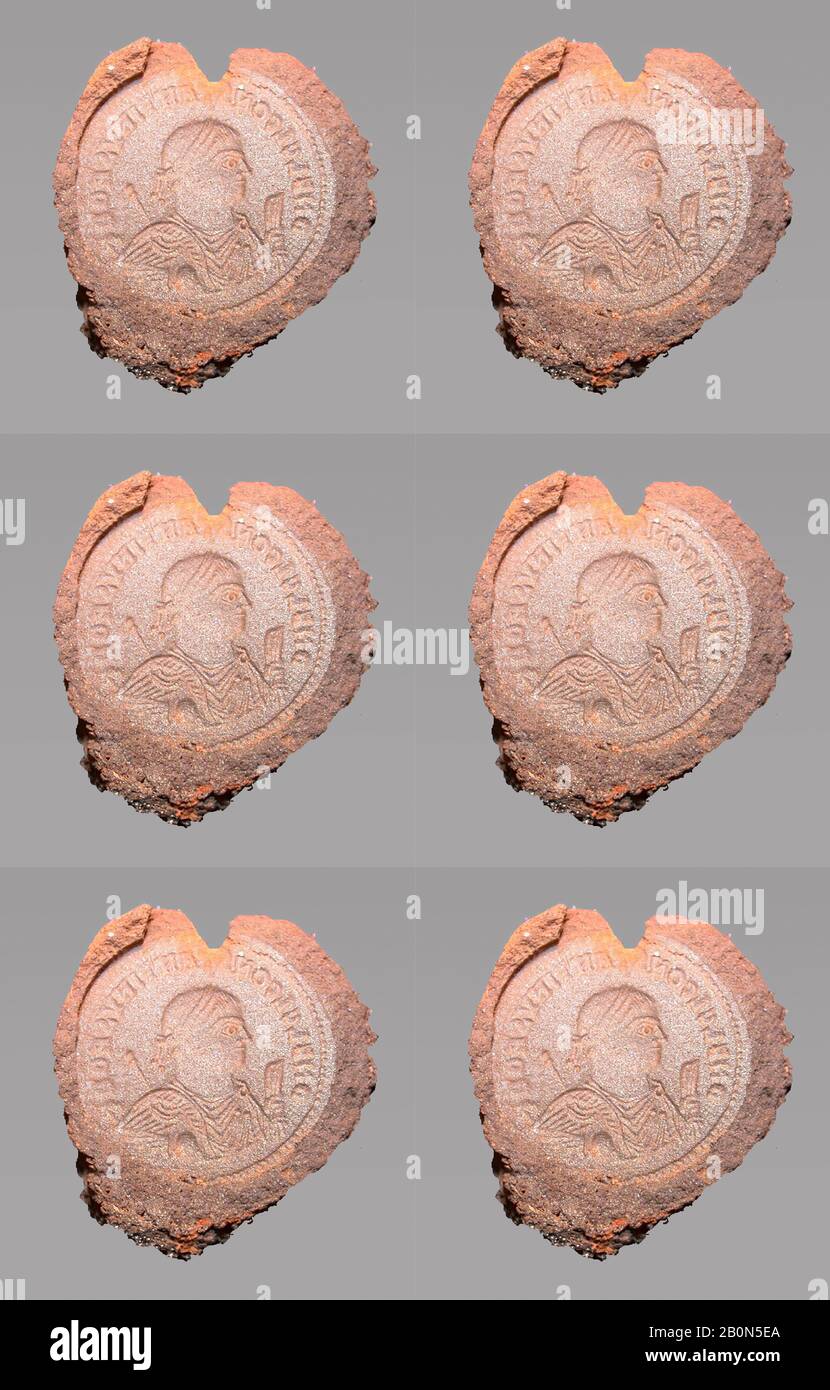 Terracotta coin molds, Roman, Late Imperial, Tetrarchic, Date ca. A.D ...
