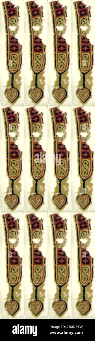 Textile Fragment, Coptic, 6th century, Made in Byzantine Egypt, Coptic ...