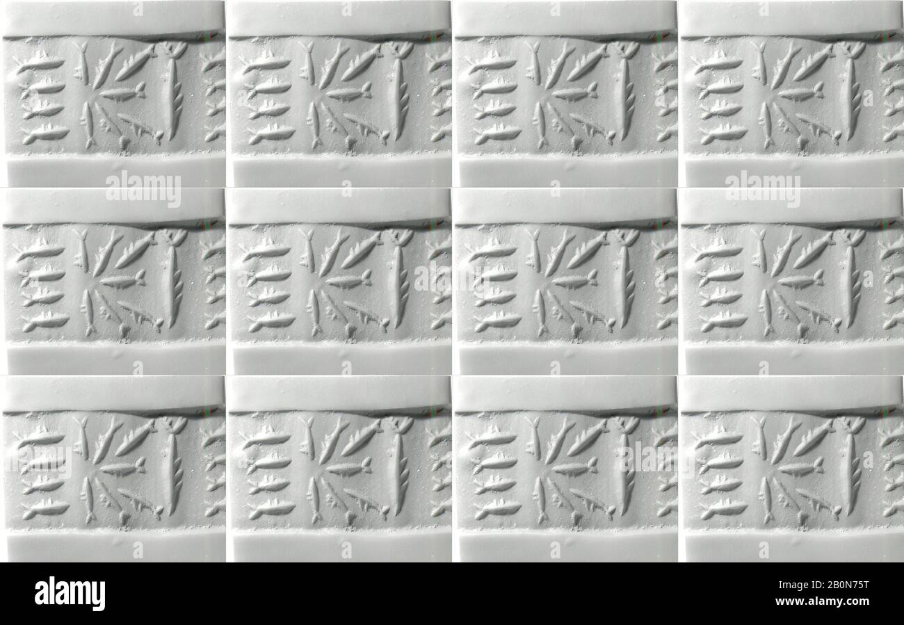 Cylinder seal, Early Bronze Age, Date mid 4th-mid 3rd Millennium BC ...