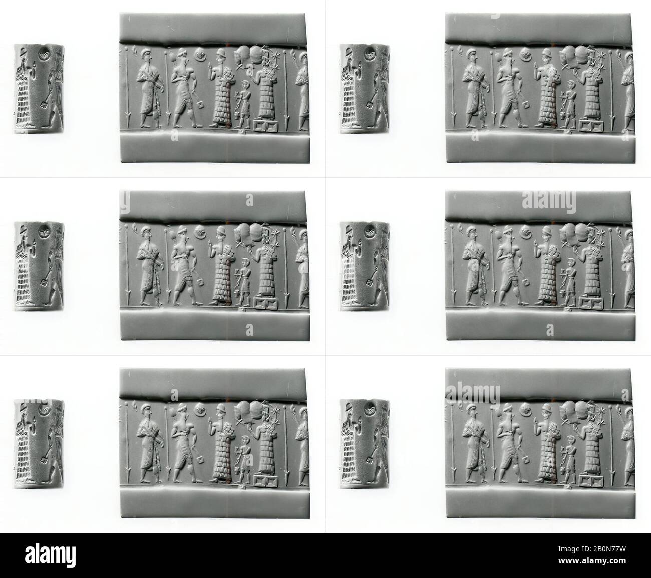 Cylinder seal, Old Syrian, Date ca. 1820–1730 B.C., Syria, Hematite, H ...