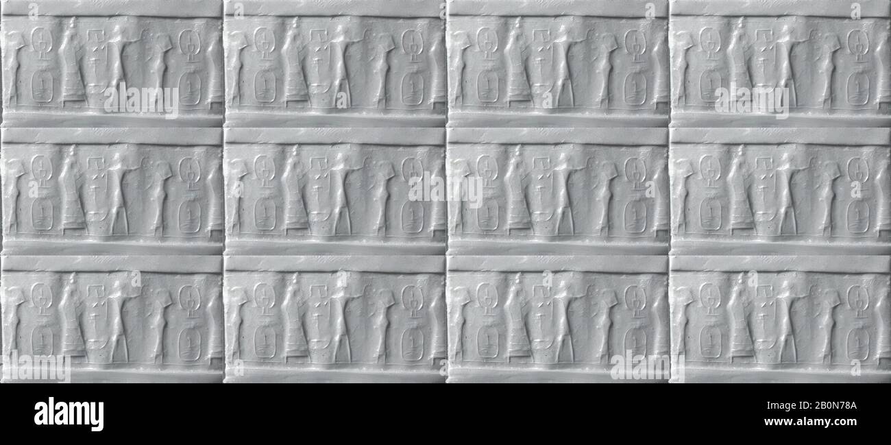 Cylinder seal, Late Bronze Age, Date ca. 1500 B.C., Levant, Stone, 0.82 ...