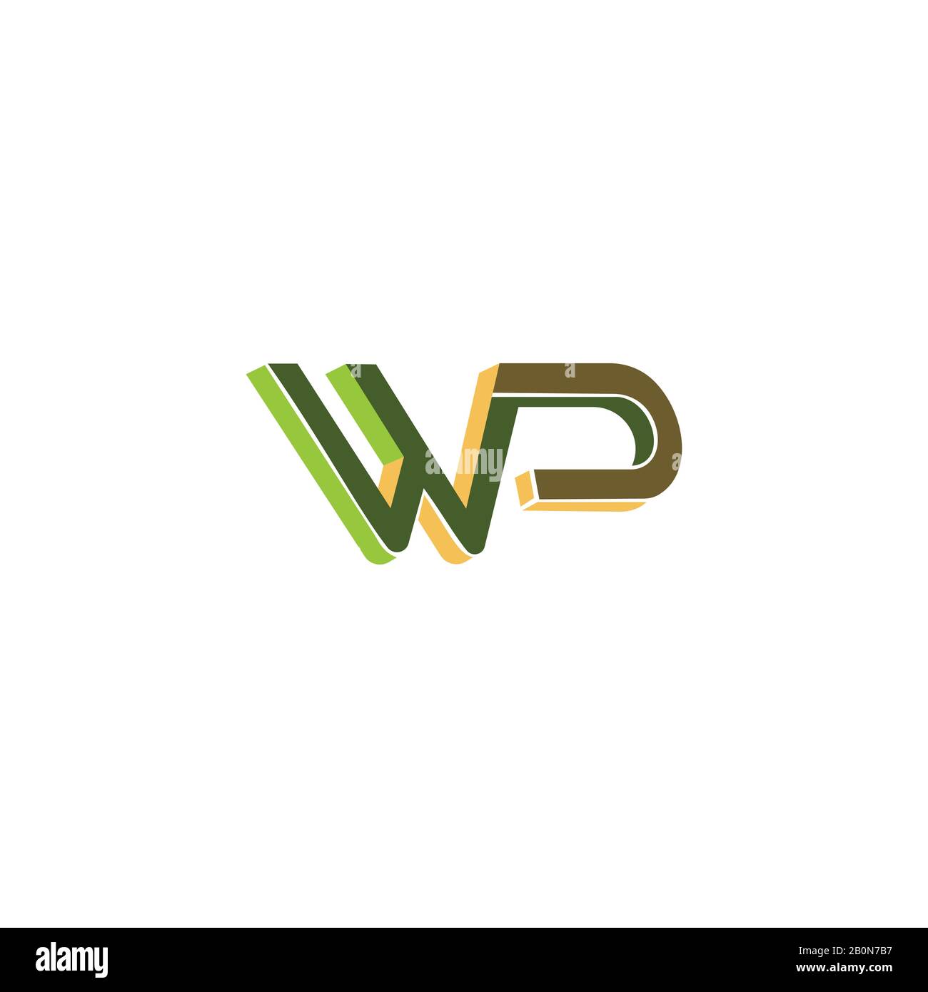 Pw letter logo Cut Out Stock Images & Pictures - Alamy