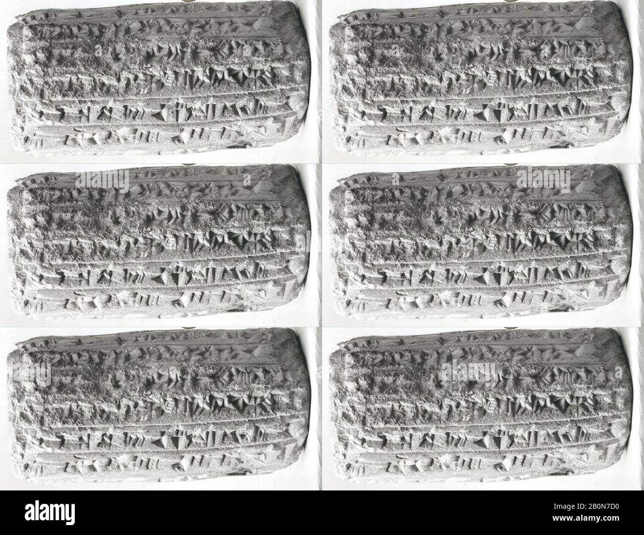 Cuneiform cylinder: inscription of Esarhaddon, Assyrian, Neo-Assyrian ...