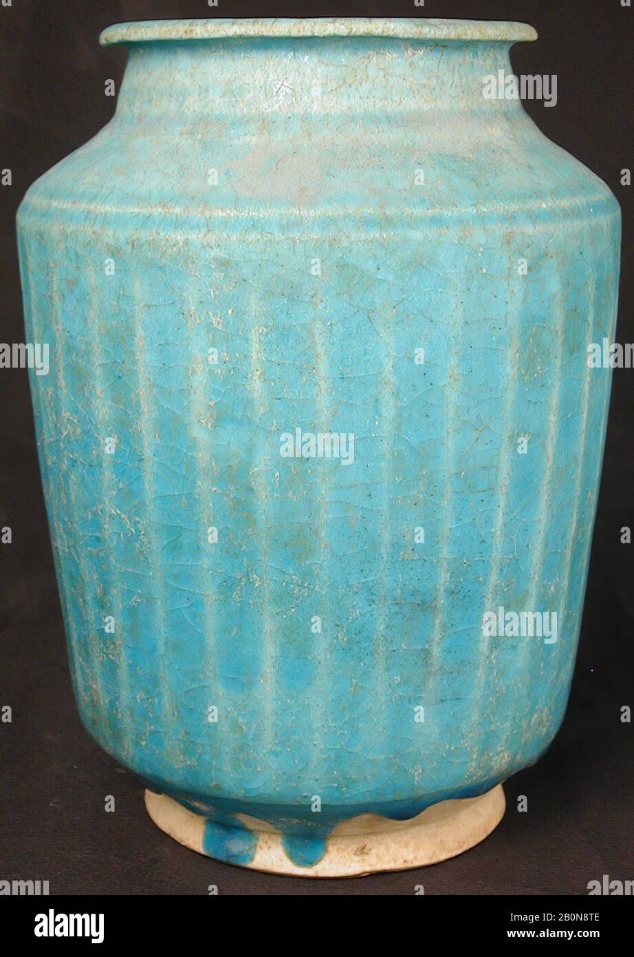 Ribbed Jar, Jar, 11th–12th century, Found Iran, Nishapur, Stonepaste ...
