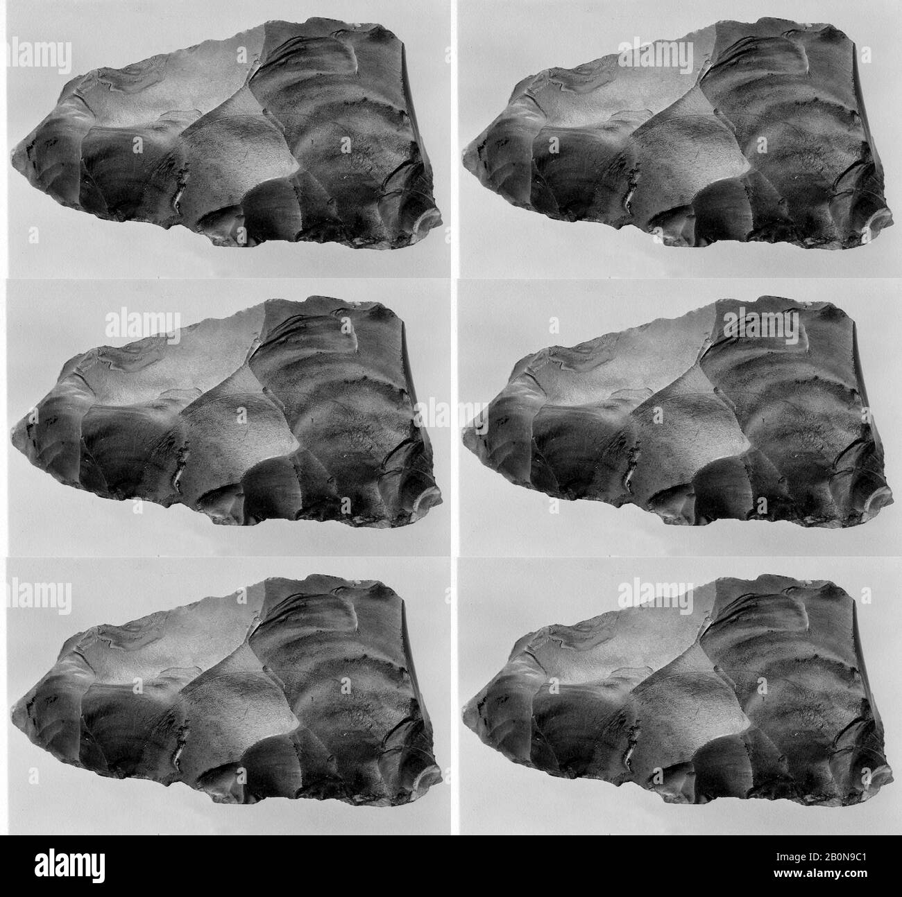 Biface, commonly referred to as a hand ax, Lower Paleolithic Period ...