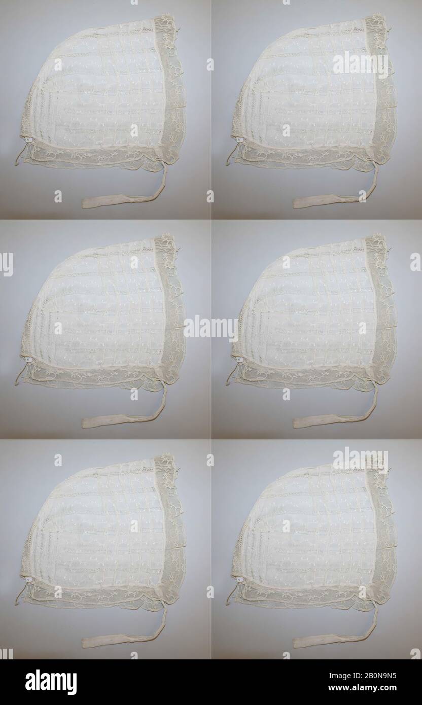 Cap, British, 19th century, British, linen Stock Photo - Alamy