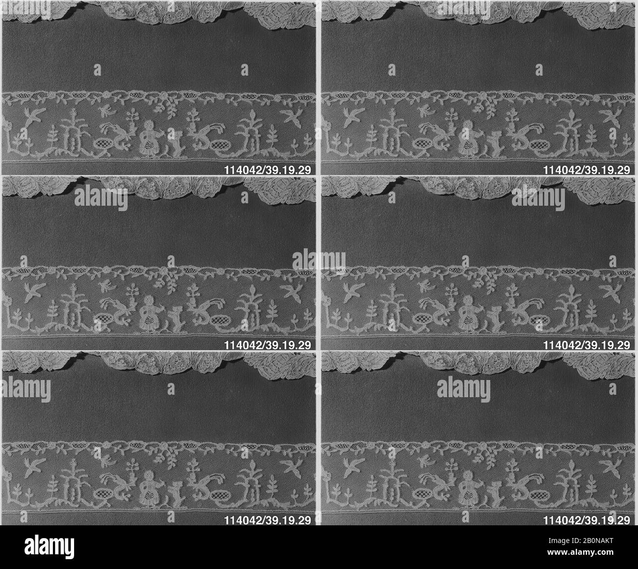 Border, Flemish, 18th century, Flemish, Bobbin lace, point d'Angleterre ...