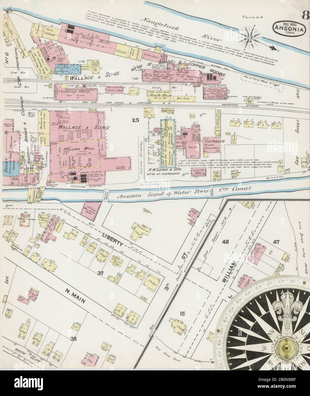 Ansonia connecticut map hi-res stock photography and images - Alamy