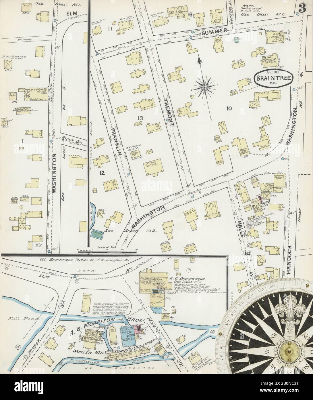Braintree massachusetts map hi-res stock photography and images - Alamy