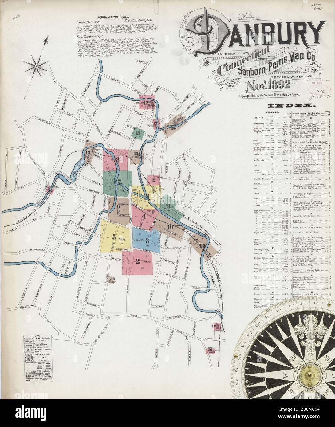 Danbury map hi-res stock photography and images - Alamy