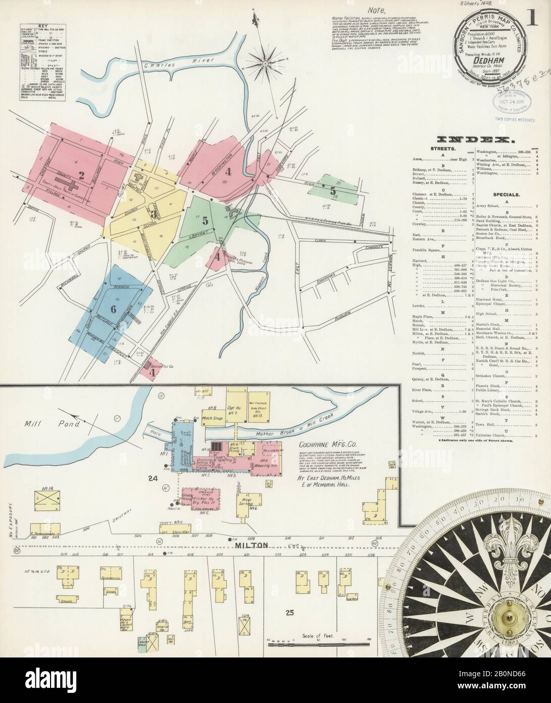 Map of dedham massachusetts hi-res stock photography and images - Alamy