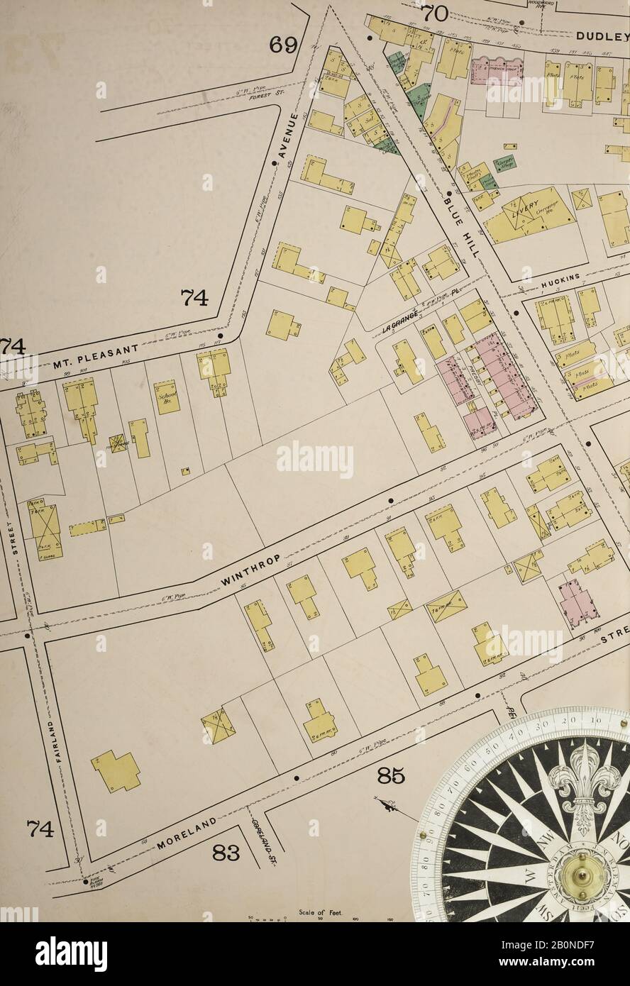 Map of brookline hi-res stock photography and images - Alamy