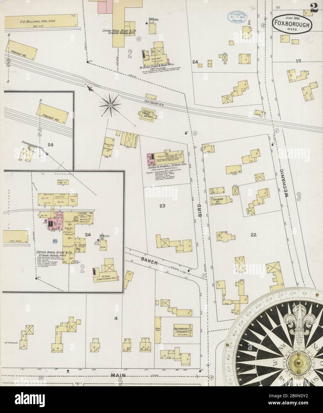 Map of foxboro hi-res stock photography and images - Alamy