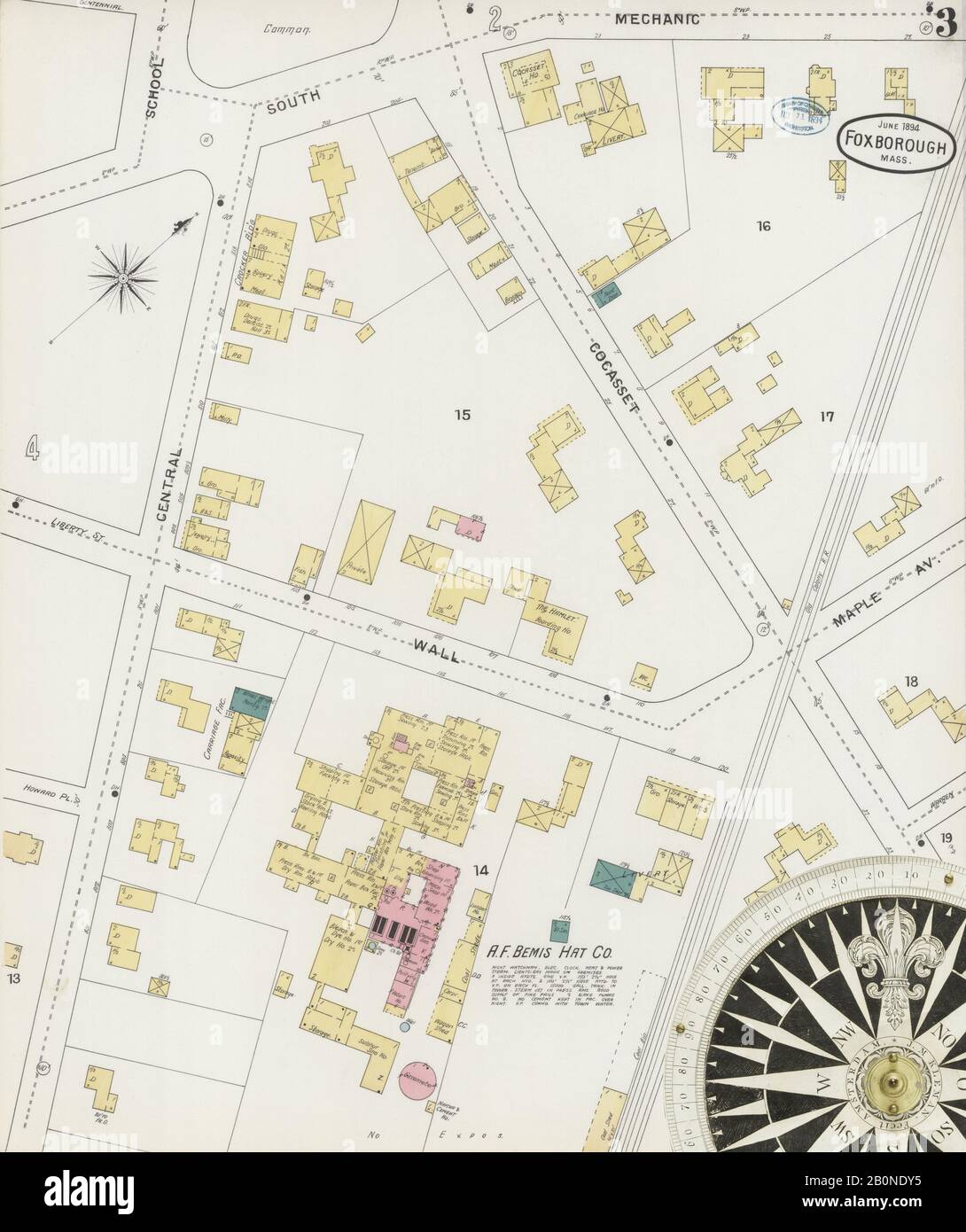 Map of foxboro hi-res stock photography and images - Alamy