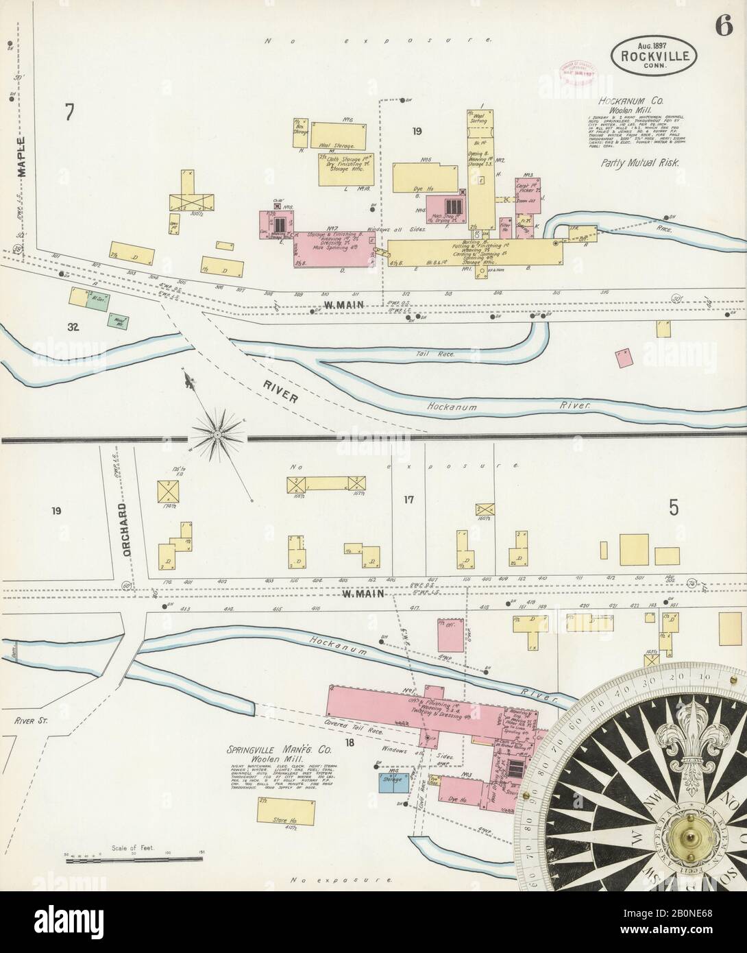 Image 6 of Sanborn Fire Insurance Map from Rockville, Tolland County ...