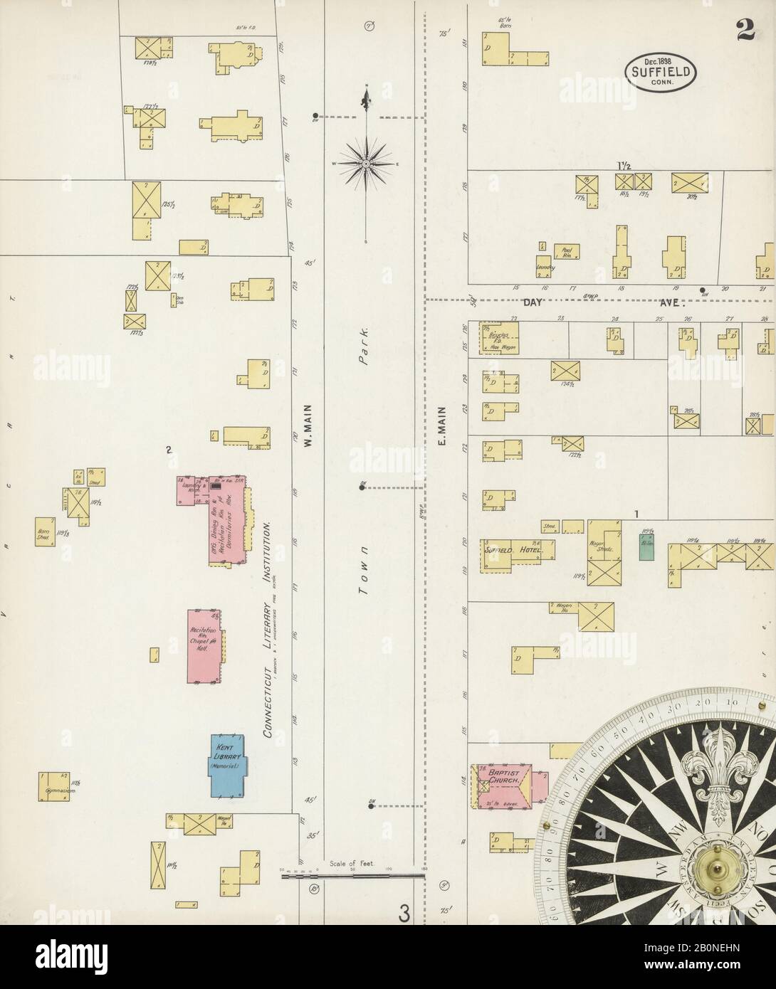 Image 2 of Sanborn Fire Insurance Map from Suffield, Hartford County ...