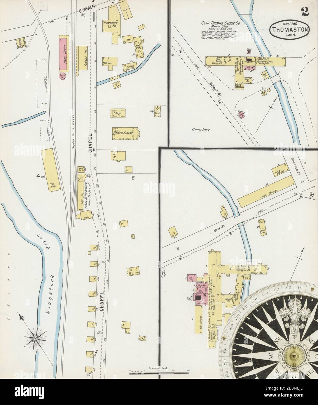 Map of thomaston hi-res stock photography and images - Alamy