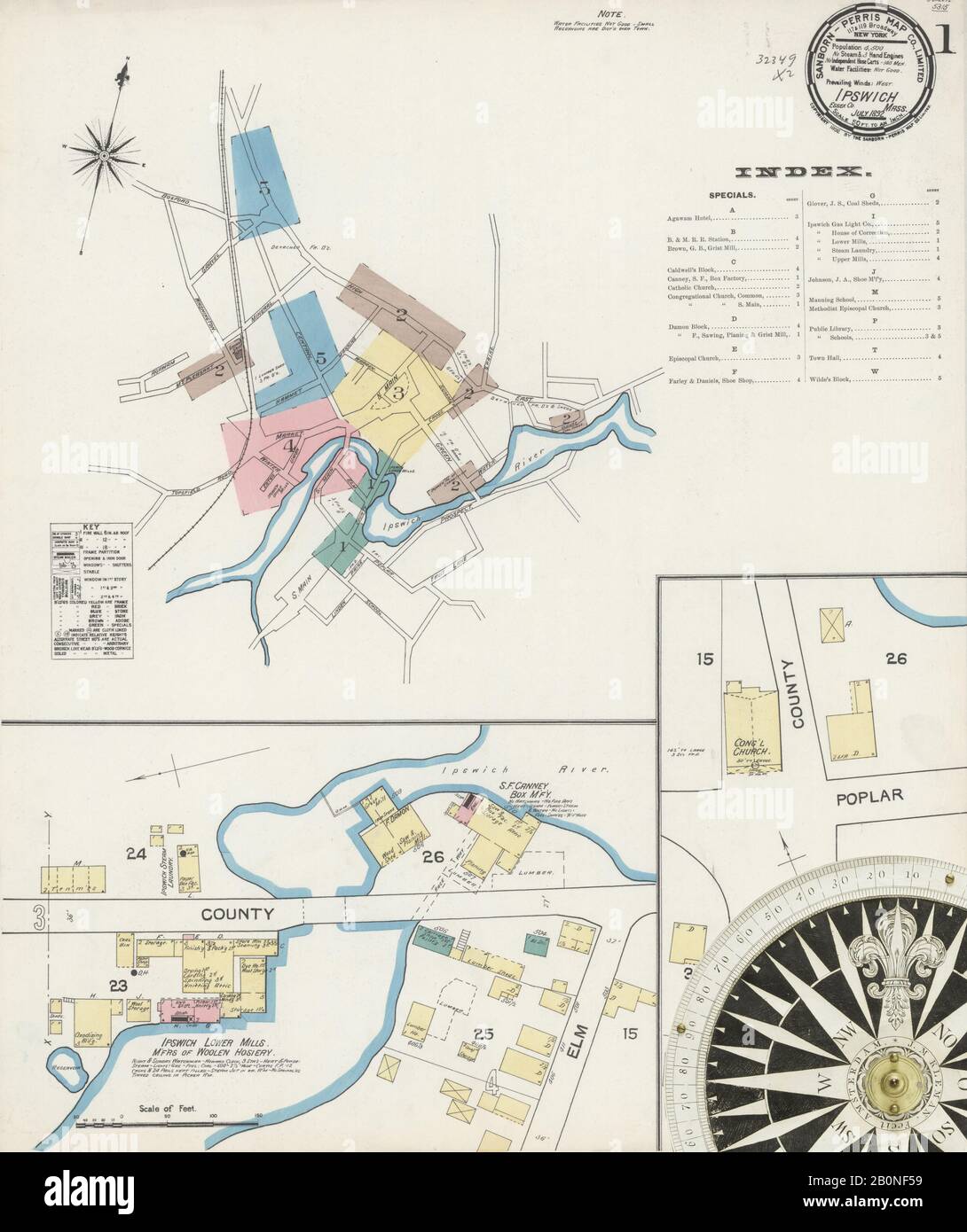 Old map of ipswich hi-res stock photography and images - Alamy