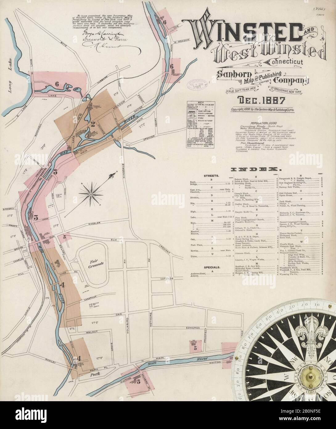 Image 1 of Sanborn Fire Insurance Map from Winsted, Litchfield County ...