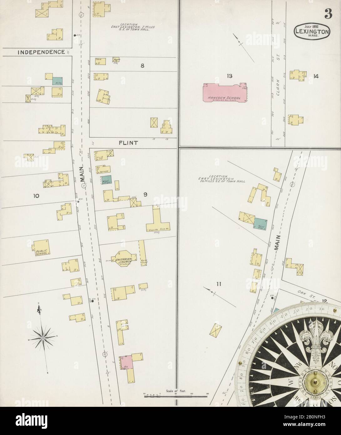 Image 3 of Sanborn Fire Insurance Map from Lexington, Middlesex County ...