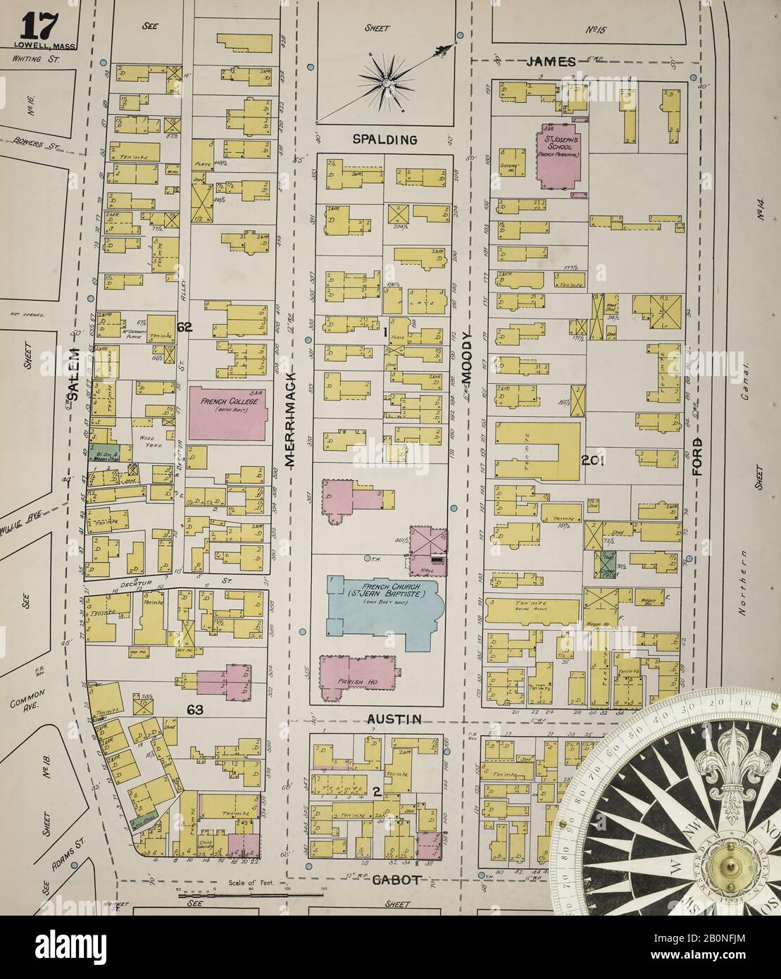 Map of lowell hi-res stock photography and images - Alamy