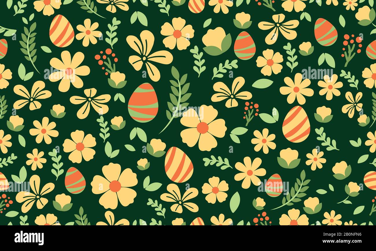 Beautiful leaf and floral design, for Easter pattern background design ...