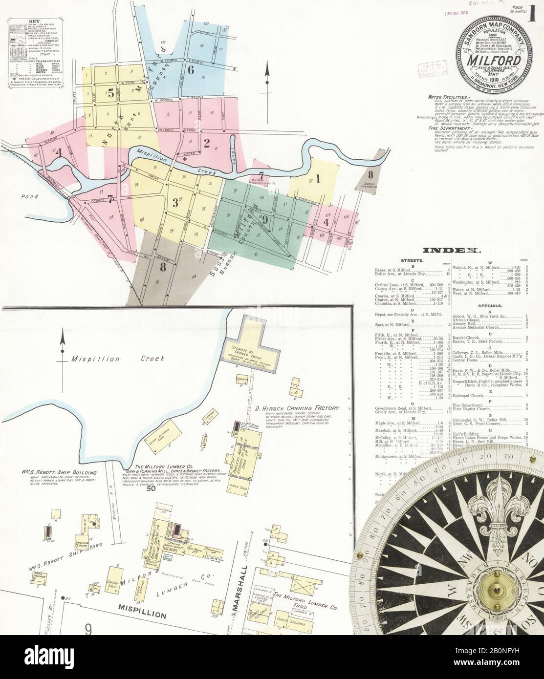 Image 1 of Sanborn Fire Insurance Map from Milford, Kent And Sussex ...