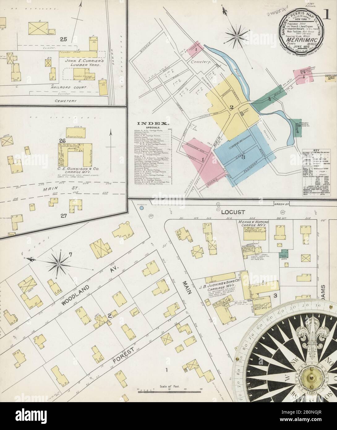 Image 1 of Sanborn Fire Insurance Map from Merrimac, Essex County ...