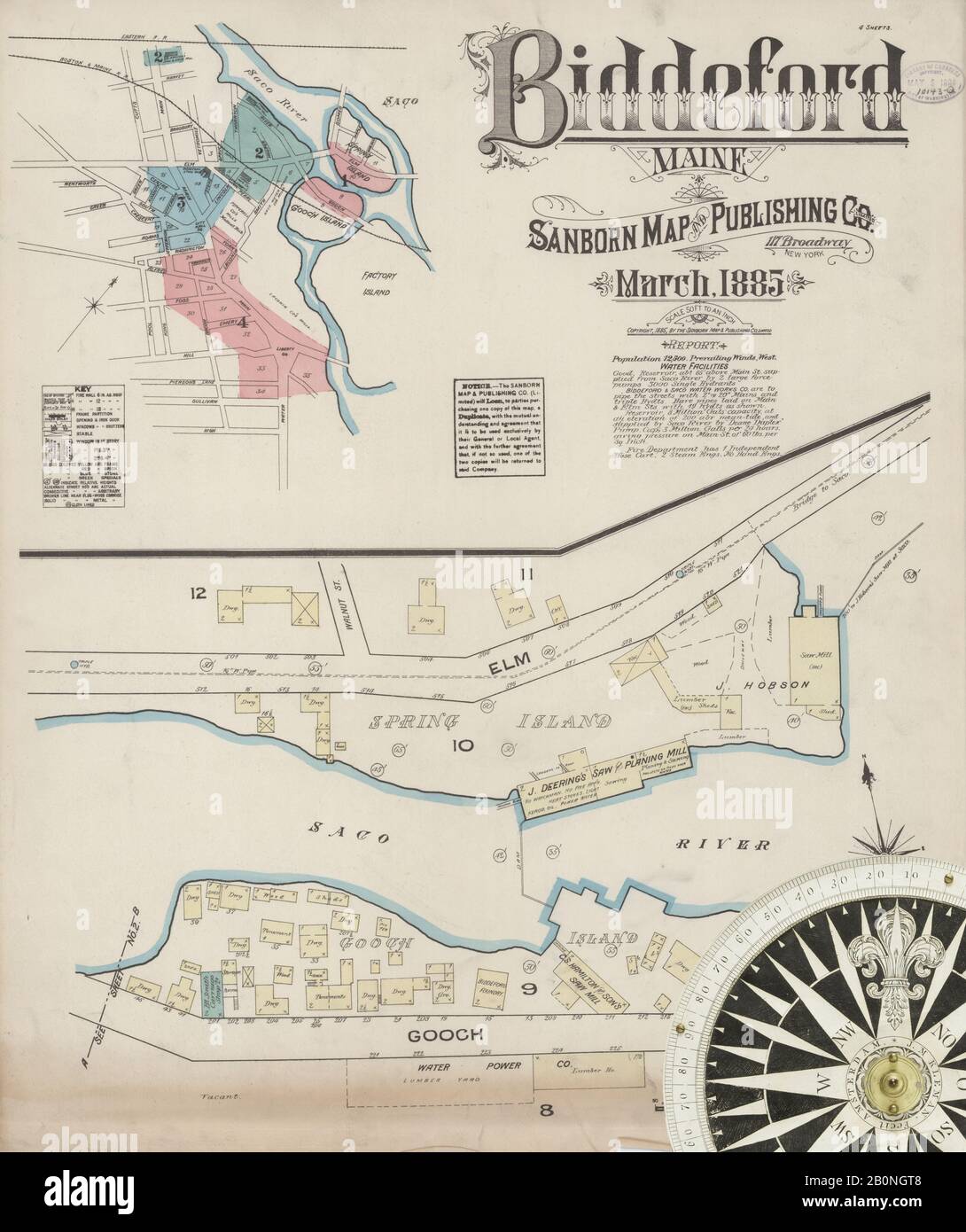 Map of biddeford hi-res stock photography and images - Alamy